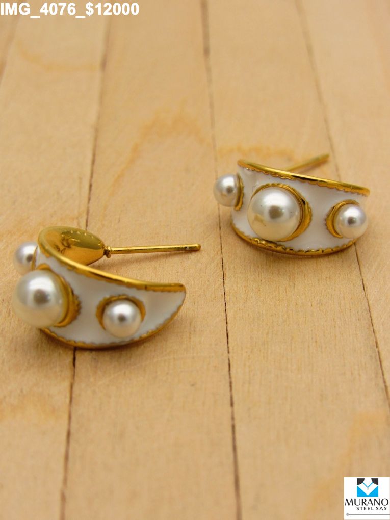 aretes dorado SKU21219 – MURANO STEEL