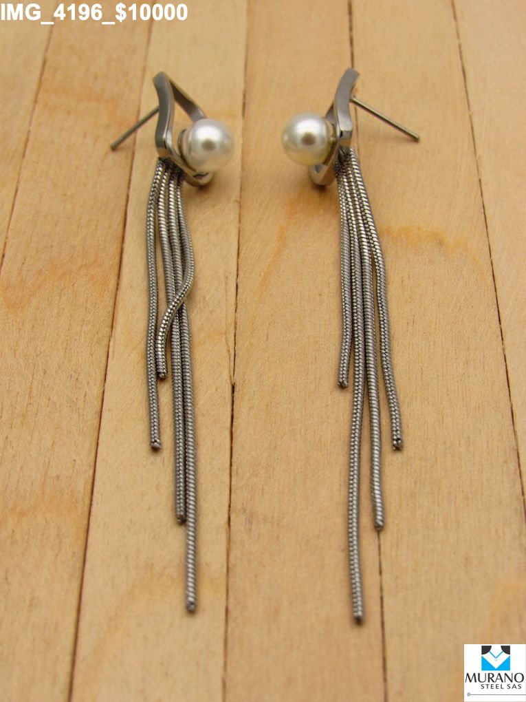 aretes plateado SKU21296 – MURANO STEEL